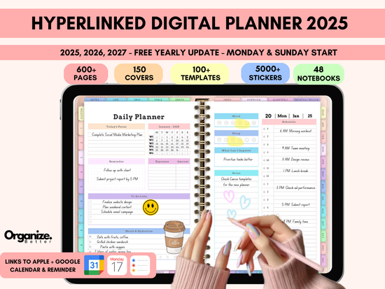 All-in-One Digital Planner 2025, 2026, 2027 – Planned Well
