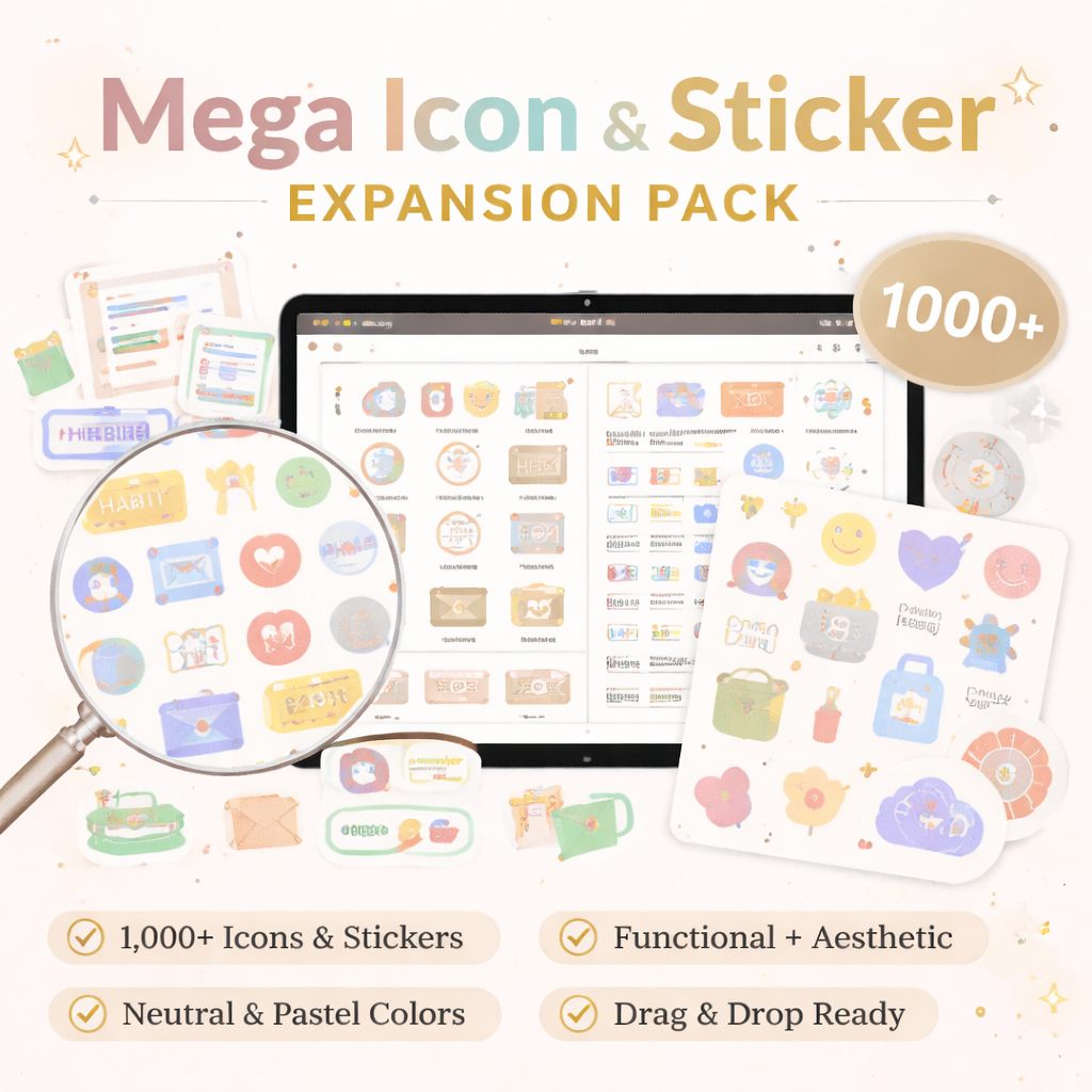 Mega Icon & Sticker Expansion Pack – Organize-Better