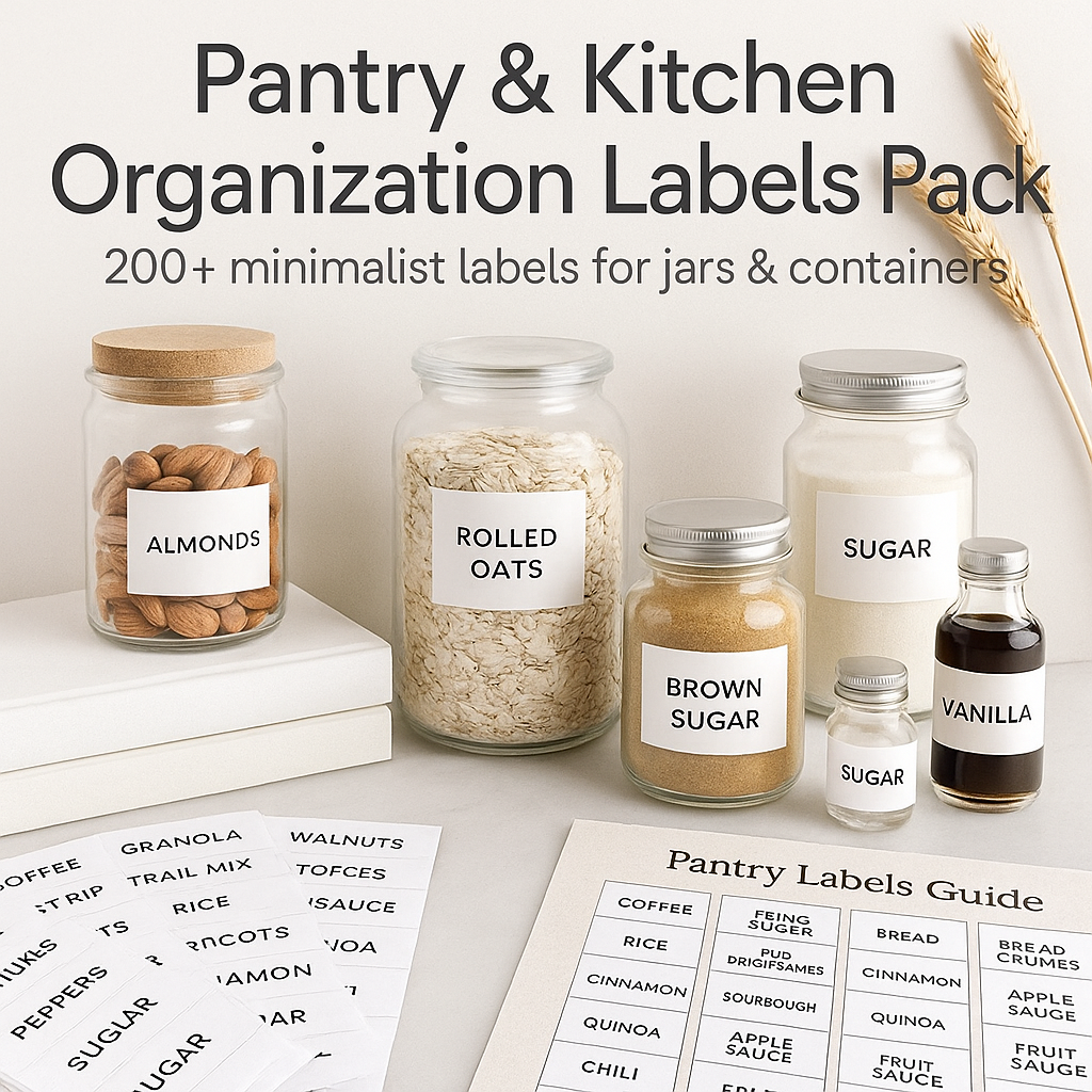Pantry & Kitchen Organization Labels Pack – Organize-Better